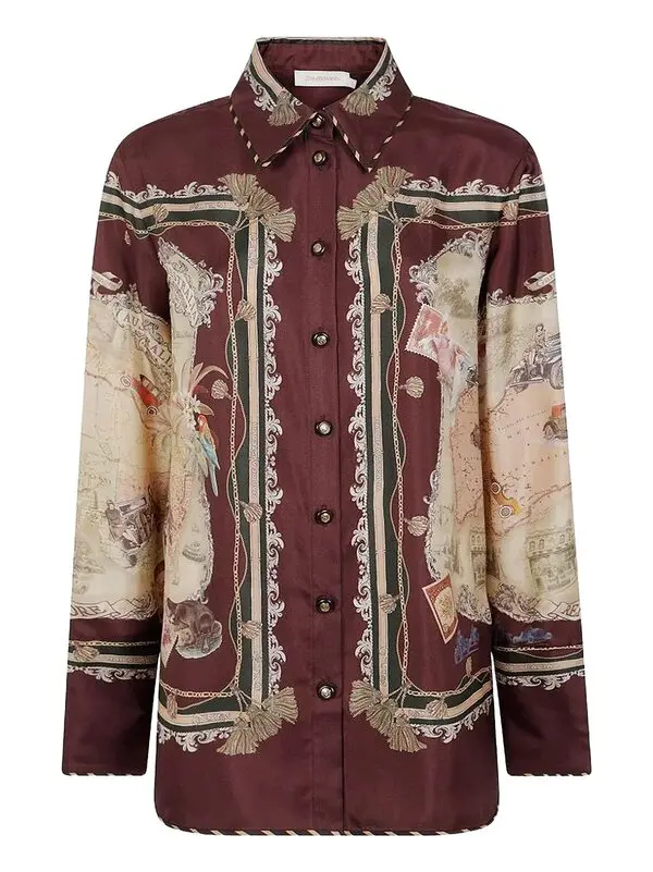 Zimmermann Valiant Silk Twill Shirt - Multicolor