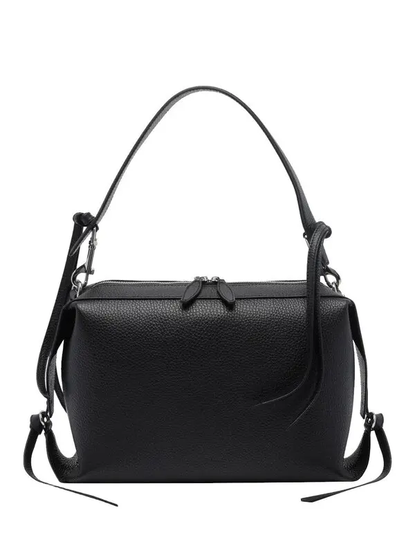 Yuzefi Bento Leather Shoulder Bag - Black