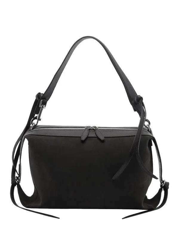 Yuzefi Bento Suede Shoulder Bag - Brown