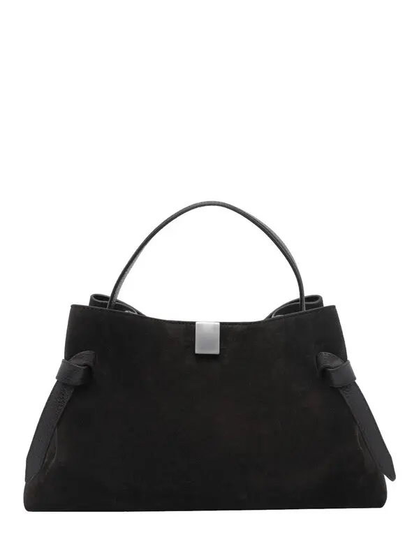 Yuzefi Suede Gyoza Handbag - Brown