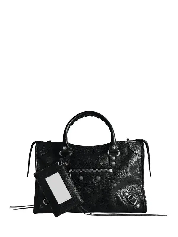 Balenciaga Le City Bag S Leather Shoulder Bag - Black