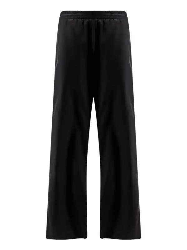 Gucci Silk Poplin Leisure Trousers With Web Ribbon - Black