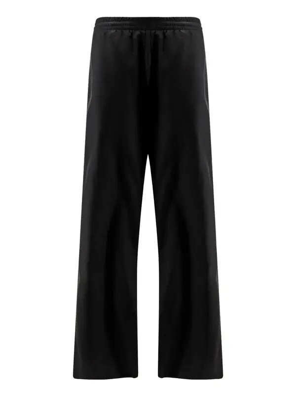Gucci Silk Poplin Leisure Trousers With Web Ribbon - Black