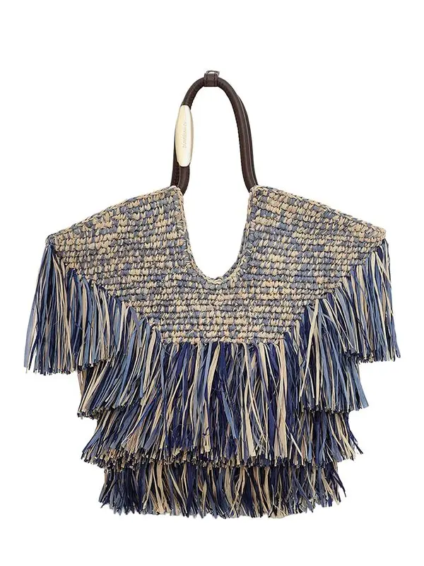 Zimmermann Goldentime Raffia Handbag - Multicolor