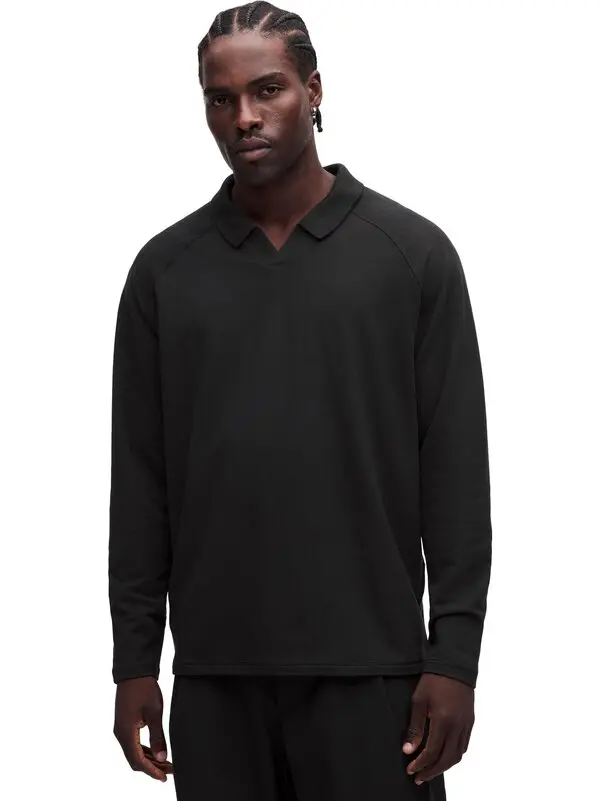 Lululemon Buttery Loopback Collared Long-sleeve Shirt - Black