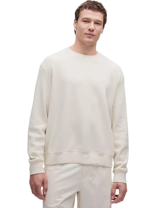 Lululemon Cotton-blend Waffle-knit Long Sleeve - Light Ivory