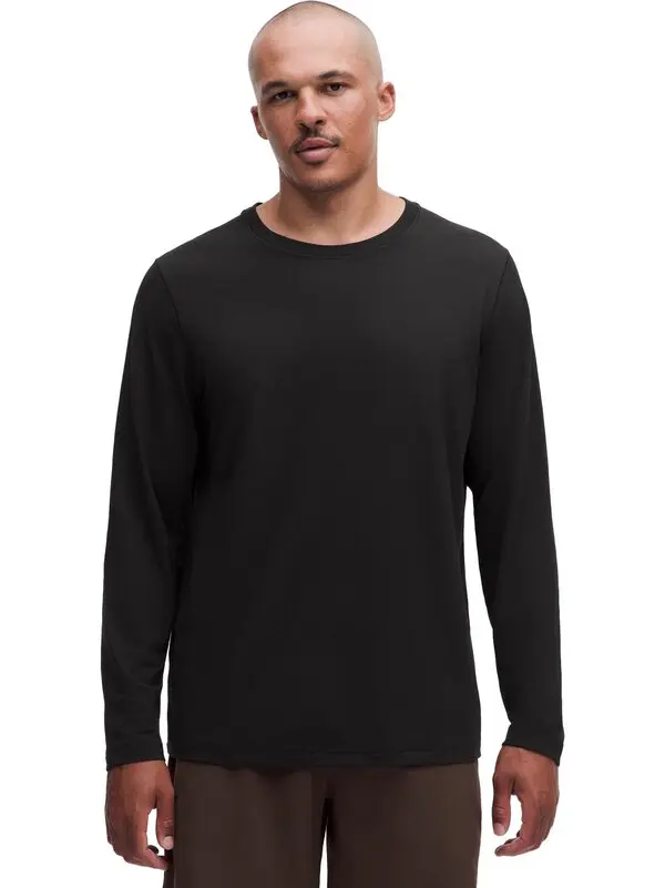 Lululemon Everyday Cotton-blend Classic Long-sleeve T-shirt - Black
