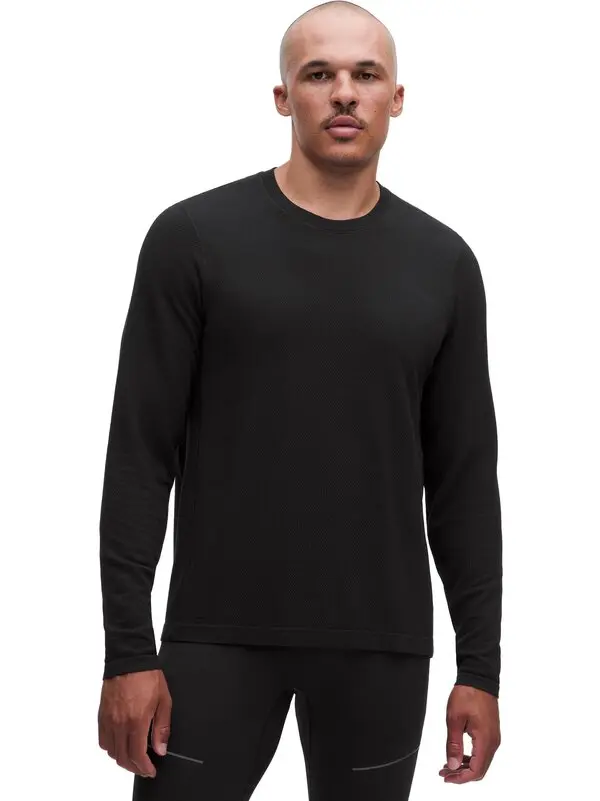 Lululemon Fast And Free Wool-blend Long-sleeve Shirt - Black