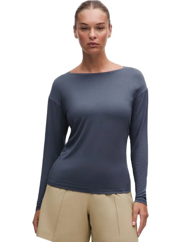Lululemon Silkyappeal Hip-length Long-sleeve Shirt - Dusty Diamond