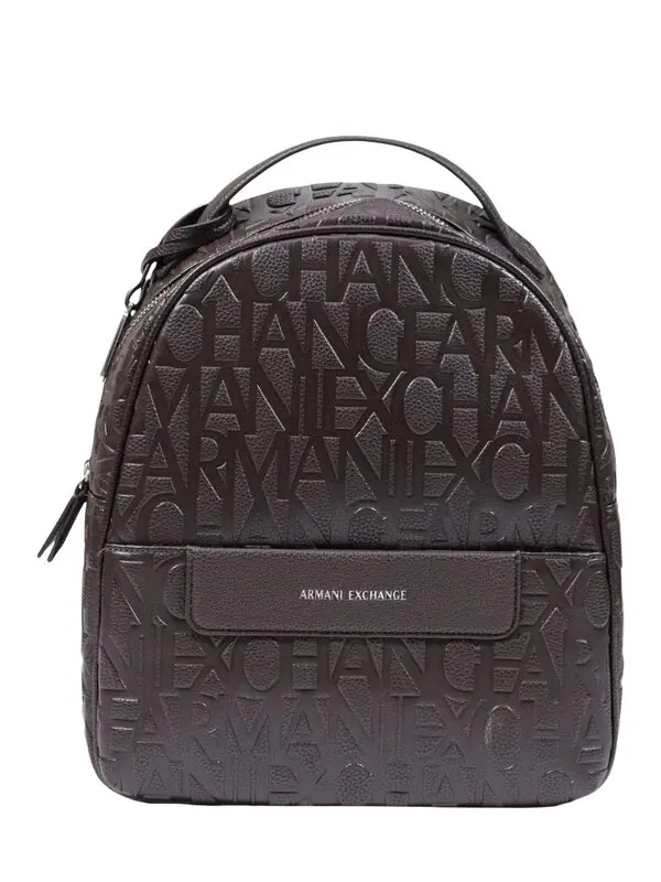 Armani Exchange Zipper Backpack - Brown