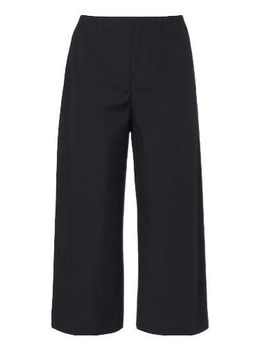 THE ROW Cosmo Cropped Wool Wide-leg Pants - Black