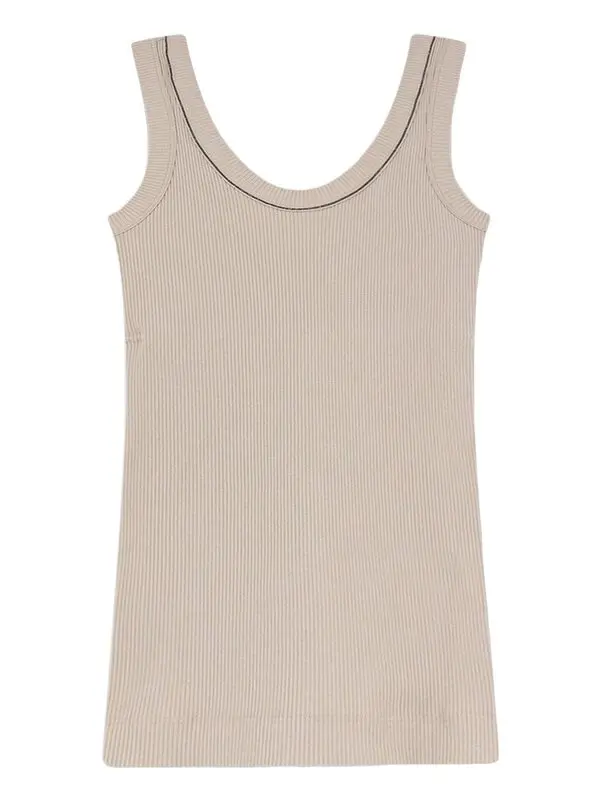 Brunello Cucinelli Stretch Cotton Tank Top - Multicolor