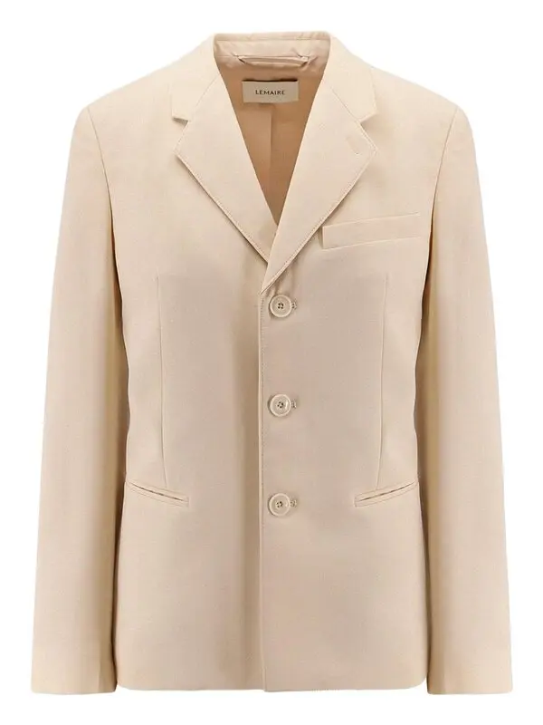 LEMAIRE Single-breasted Wool And Viscose Blazer - Cream