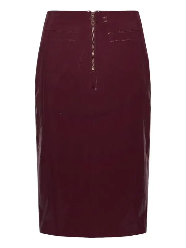 SELF-PORTRAIT Vinyl Midi Skirt - Purple