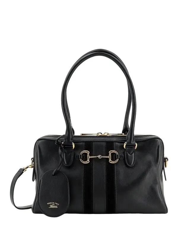 Gucci Leather Bauletto Borsetto Shoulder Bag - Black