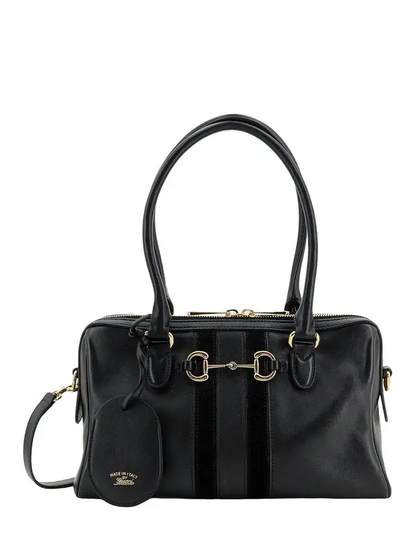 Gucci Leather Bauletto Borsetto Shoulder Bag - Black
