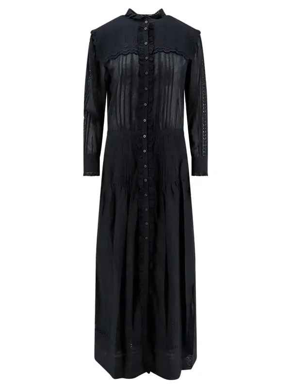 Isabel Marant Étoile Marant Lonie Cotton Chemisier Dress - Black