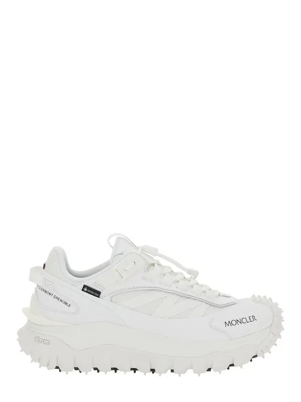 Moncler Low Sneakers 'trailgrip Gtx' With Fabric Logo Detail White - Multicolor