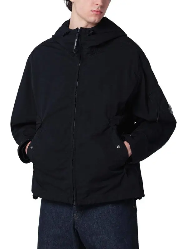 C.P. COMPANY Flatt Nylon Hooded Jacket Total Eclipse - Blue