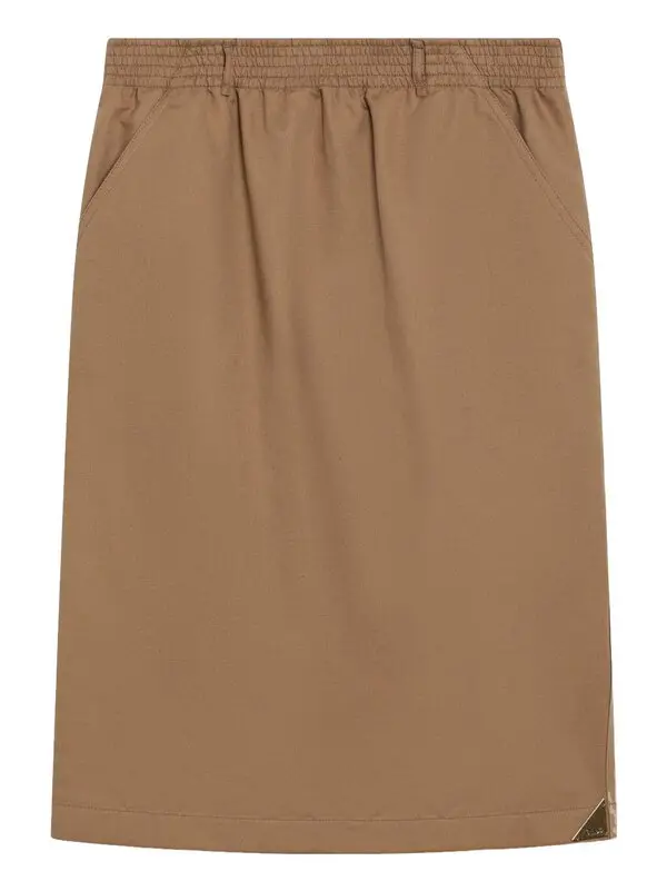 Chloé Beige Midi Pencil Skirt - Brown
