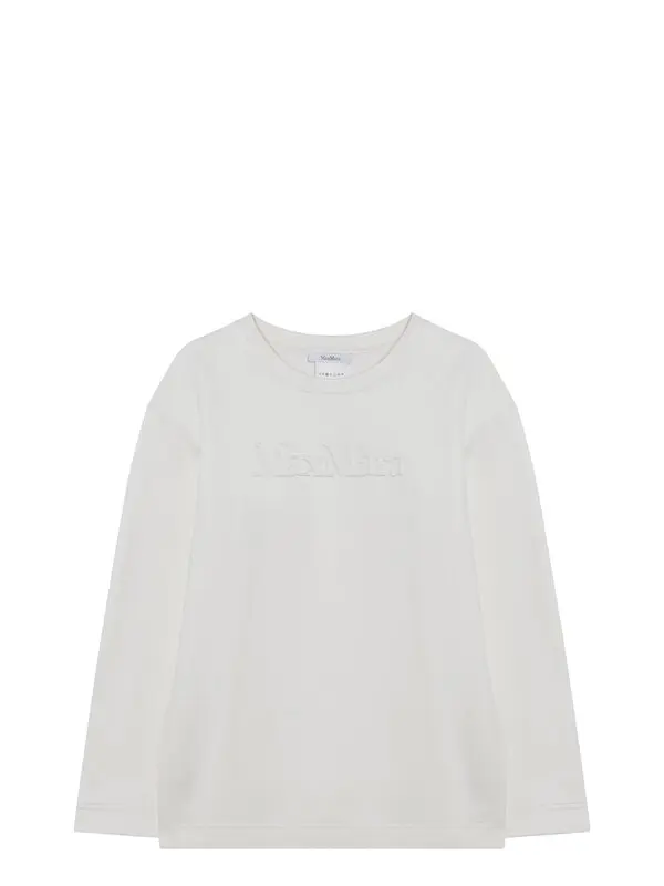 Max Mara Sweatshirt In Silk Blend - White