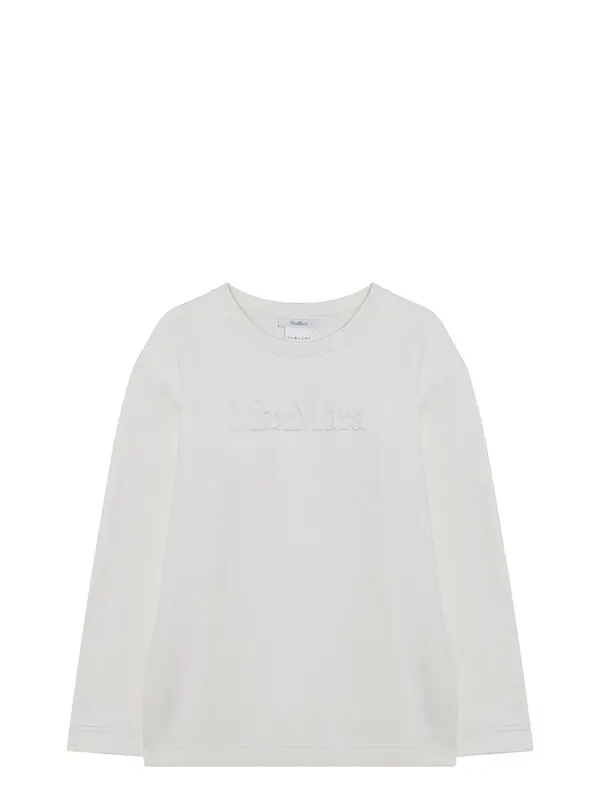Max Mara Sweatshirt In Silk Blend - White