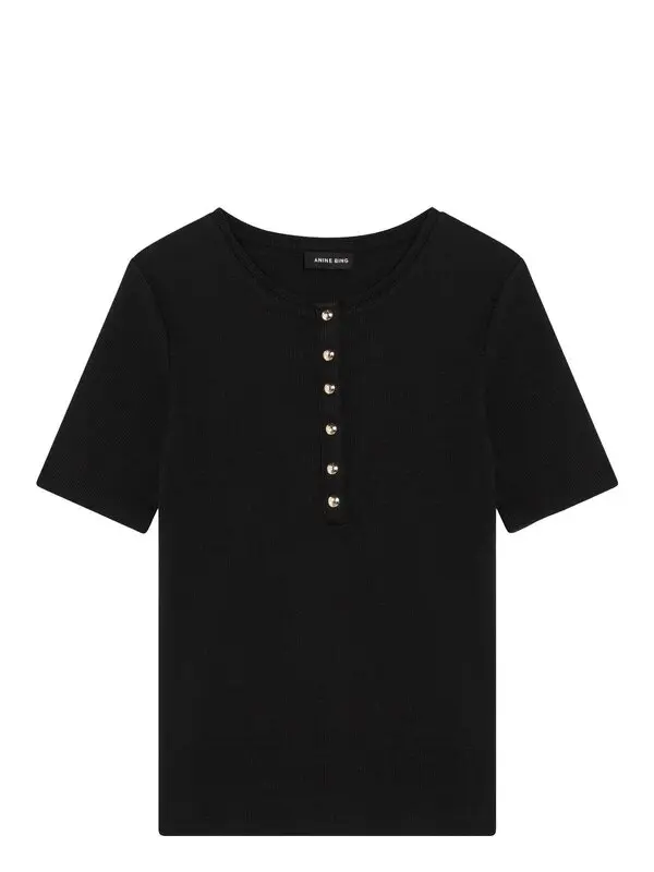 ANINE BING Short-sleeved T-shirt - Black