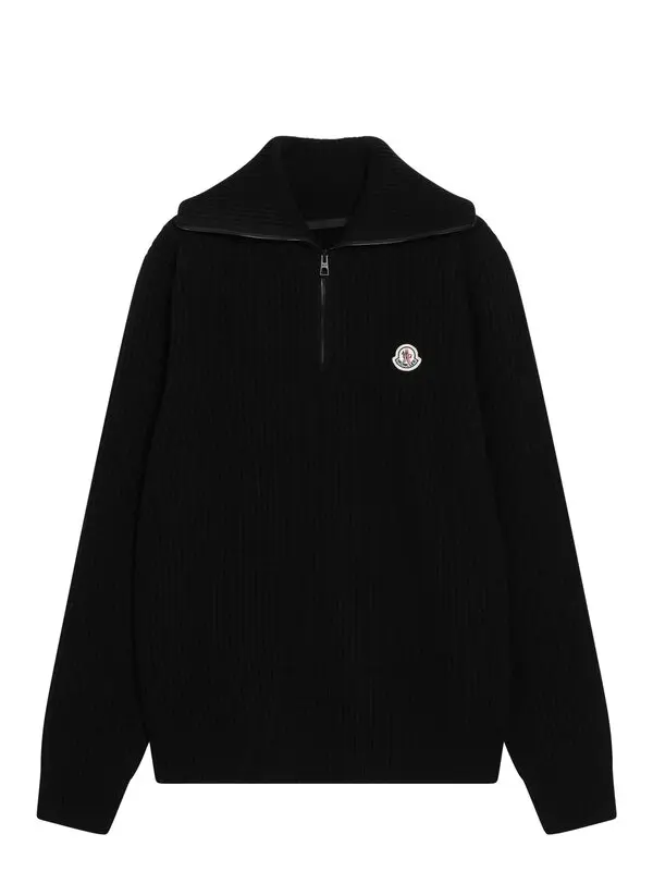 Moncler Ribbed Wool Jumper - Black