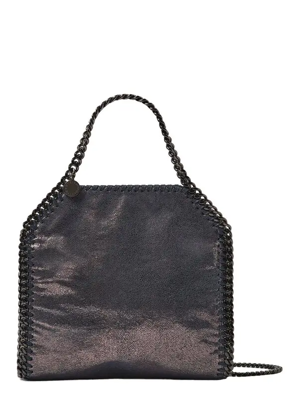 Stella McCartney Borsa Falabella Mini Tote Eco Shiny Dotted Chamois - Blu