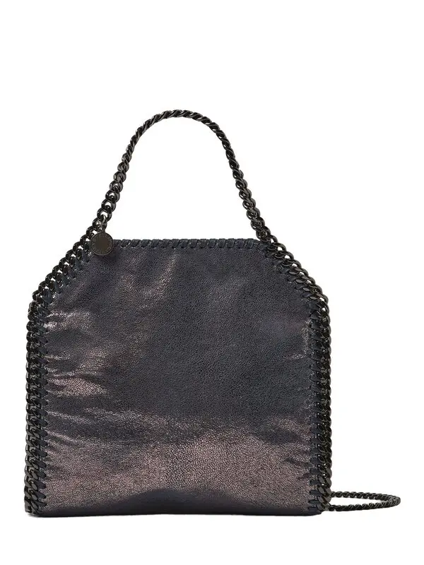 Stella McCartney Borsa Falabella Mini Tote Eco Shiny Dotted Chamois - Blu