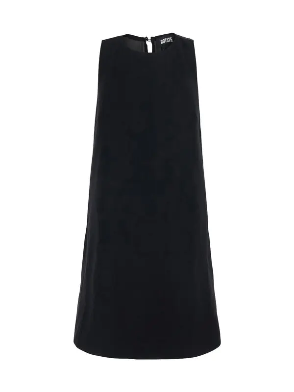 ROTATE BY BIRGER CHRISTENSEN Black Mini Dress With A-line Design And Back Closure In Tech Fabric - Multicolor