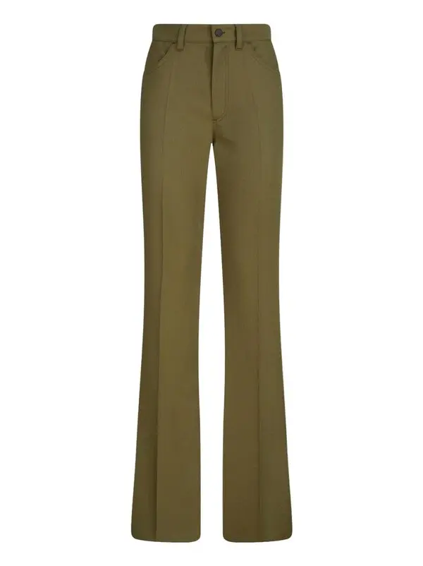 Attico Military Wool Gabardine Trousers - Green