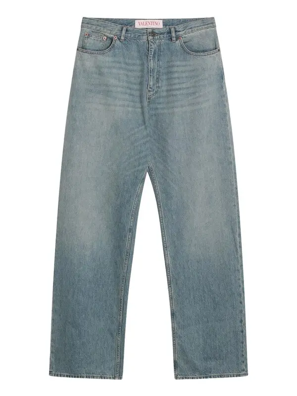 Valentino Garavani Light Jeans With Washed Effect - Blue