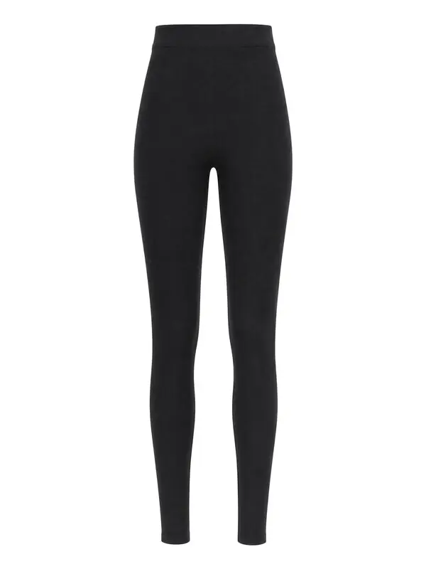 Alaïa Wool Knit Leggings - Black