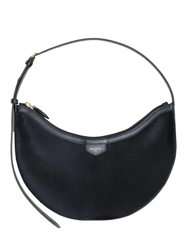 Alaïa Demi Lune Calf Hair Bag - Black