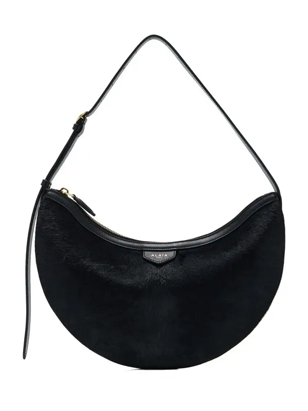 Alaïa Demi Lune Calf Hair Bag - Black