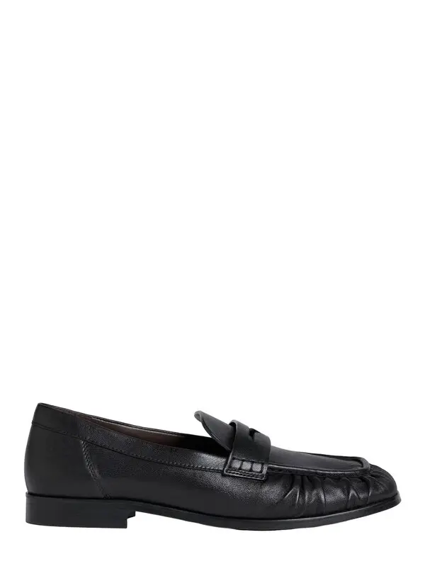 ME+EM Soft Ruched Loafer - Black