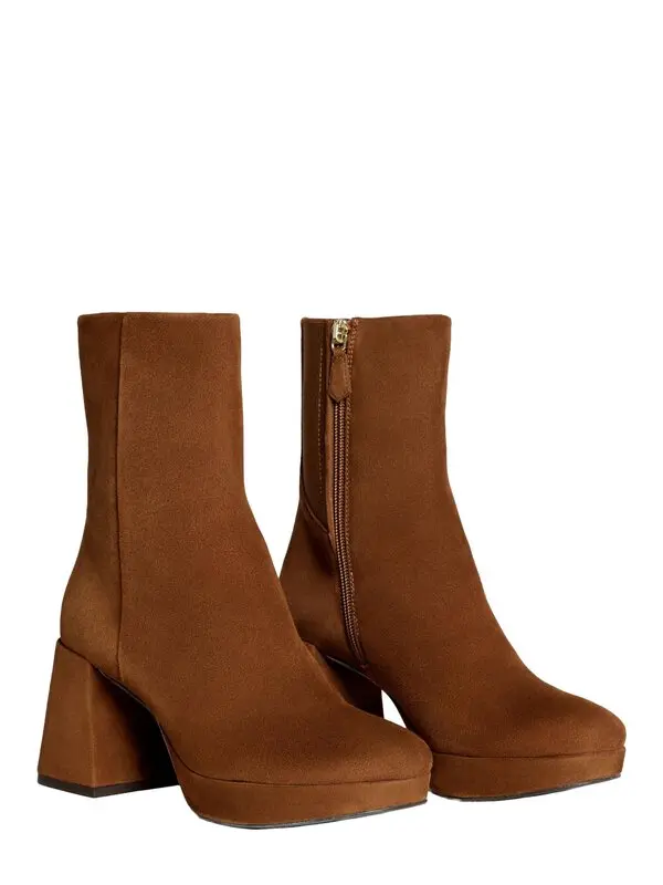 ME+EM Platform Ankle Boot - Caramel