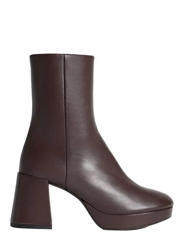 ME+EM Platform Ankle Boot - Dark Chocolate