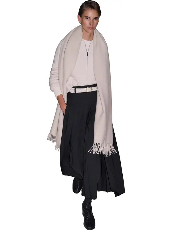 ME+EM Pleated Maxi Skirt - Charcoal