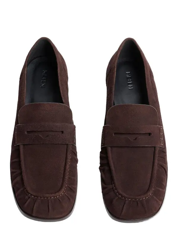 ME+EM Soft Ruched Loafer - Chocolate