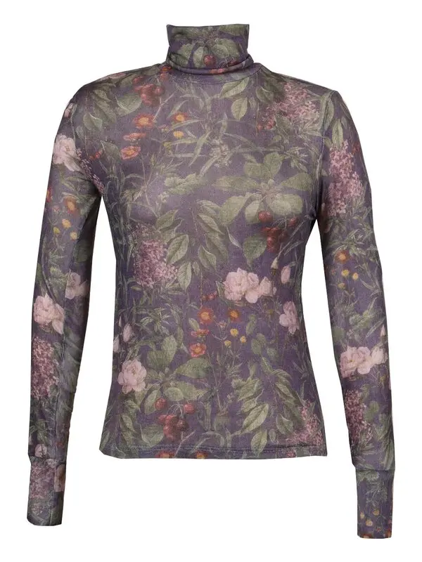 FLORA BY ALEXANDRIA Olivia Turtleneck In Stormy Gray - Grey