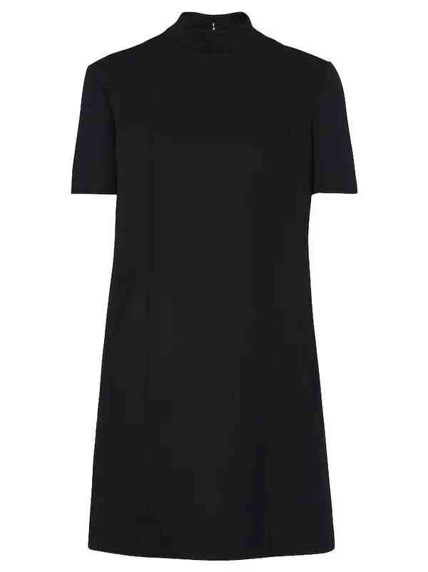 Gucci Wool Mockneck Minidress - Black