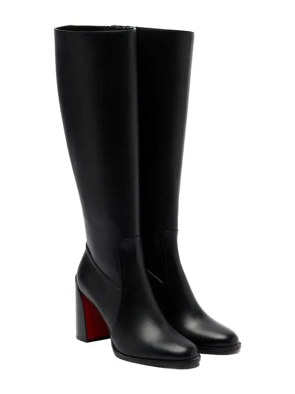 CHRISTIAN LOUBOUTIN Iranina Leather Knee-high Boots - Black