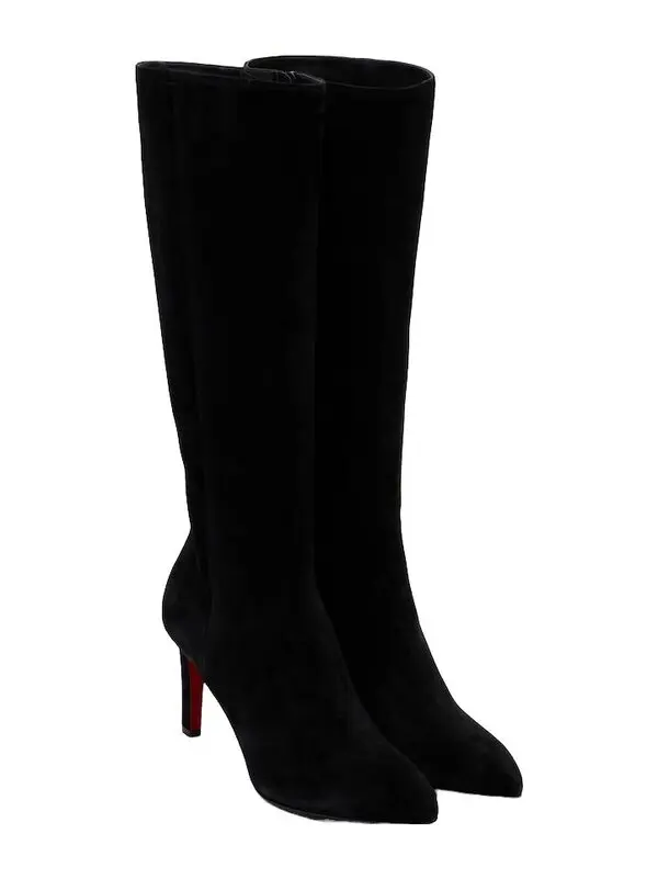 CHRISTIAN LOUBOUTIN Fannylove Suede Knee-high Boots - Black