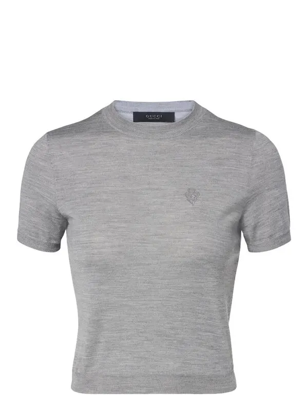 Gucci Wool And Silk Sweater - Grey