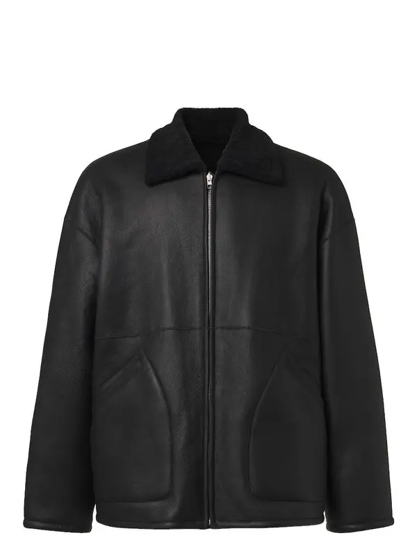 Auralee Reversible Shearling Jacket - Black