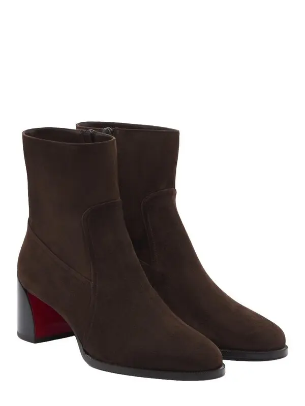 CHRISTIAN LOUBOUTIN Ira Suede Ankle Boots - Brown