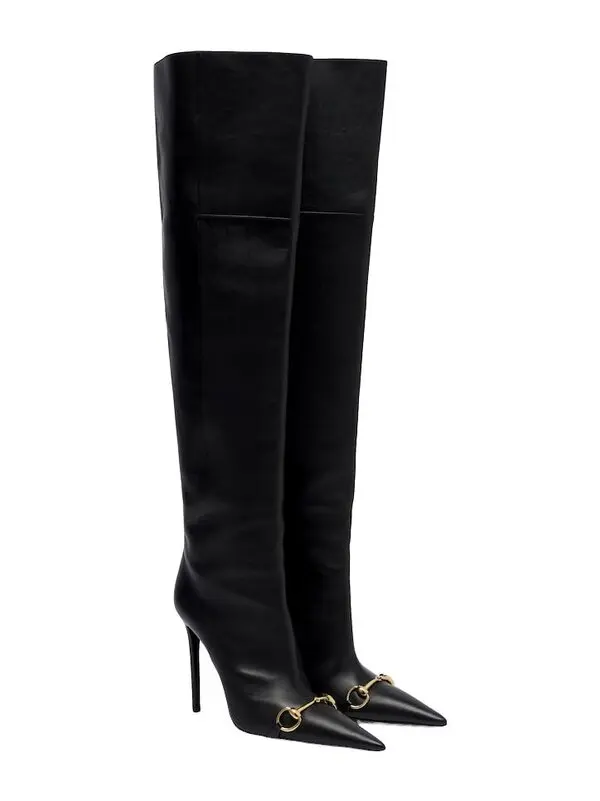 Gucci Donna Horsebit Over-the-knee Boots - Black