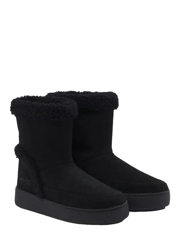 Moon Boot Ltrack Tina Suede Ankle Boots - Black